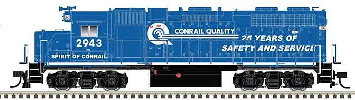 Atlas - EMD GP38 Low Nose w/Dynamic Brakes - LokSound & DCC - Master(R) Gold - Conrail #2943 ...