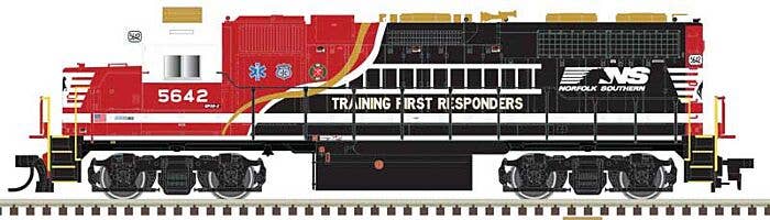 Atlas - EMD GP38 - Standard DC - Master Silver - Norfolk Southern 5642 (First Responder, black ...