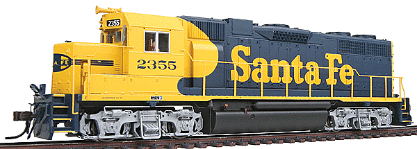 Atlas - EMD GP38 w/Sound & DCC - Master(R) Gold - Santa Fe #2355 (blue, yellow) Low Nose - 150 ...
