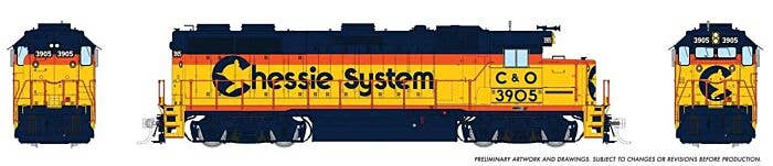 Rapido - EMD GP39 - Standard DC - Chessie System C&O #3901 (yellow ...