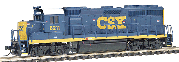Atlas - EMD GP40-2 Low Hood, Dynamic Brakes - Standard DC - Master(R) - CSX #6211 (blue, yellow ...