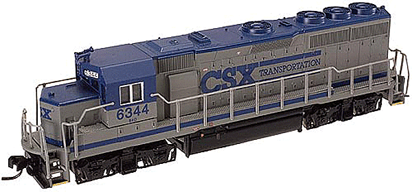 Atlas - EMD GP40-2 Low Hood, Dynamic Brakes - Standard DC - Master(R) - CSX #6344 (B& gray, blue ...