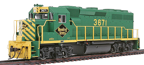 Atlas - EMD GP40-2 Phase I - Standard DC - Master(R) Silver - Reading #3671 - 150-10000394