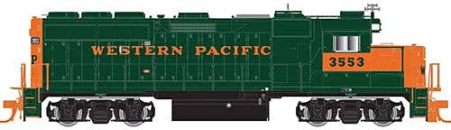 Atlas - EMD GP40-2 - Standard DC - Master(R) Silver - Western Pacific #3550 (green, orange ...
