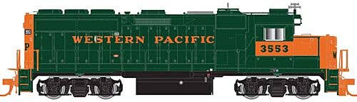 Atlas - EMD GP40-2 - Standard DC - Master(R) Silver - Western Pacific #3557 (green, orange ...