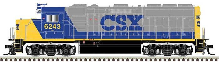 Atlas - EMD GP40-2 - Standard DC - Master(R) Silver - CSX #6221 (Front & Rear Ditch Lights, YN2 ...
