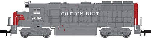 Atlas - EMD GP40-2 w/Dynamic Brakes - Standard DC - Master(R) - Cotton Belt SSW #7629 (gray, red ...