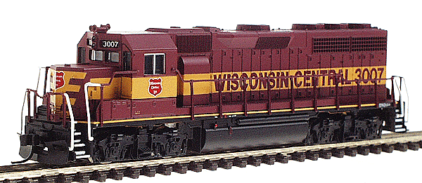Atlas - EMD GP40 Low Hood - Standard DC - Master(R) - Wisconsin Central #3007 (maroon, yellow ...