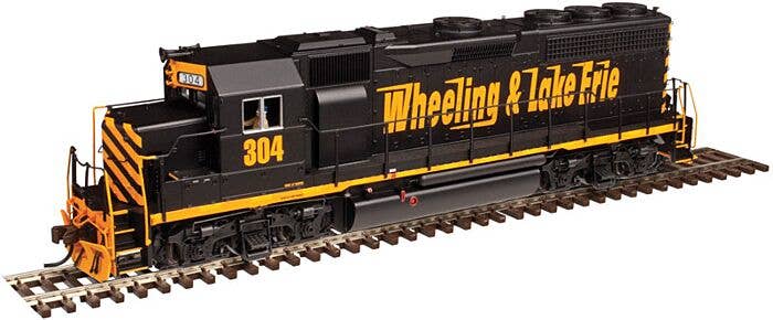 Atlas - EMD GP40 Low Nose, Dynamic Brakes w/DCC - Wheeling & Lake Erie #305 (black, orange ...