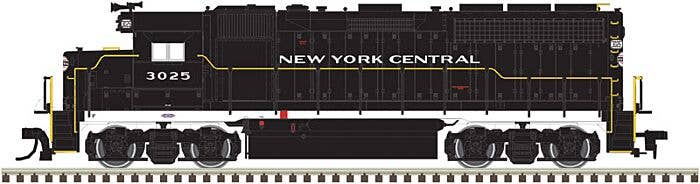 Atlas - EMD GP40 Low Nose, Dynamic Brakes w/DCC - New York Central #3014 (black, white) - 150 ...