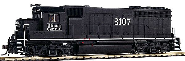 Atlas - EMD GP40 Low Nose - Standard DC - Illinois Central #3107 (Nondynamic; black, white ...