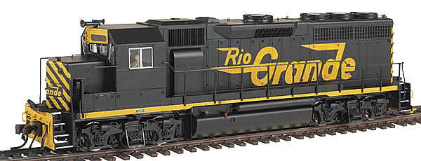 Atlas - EMD GP40 Low Nose - Standard DC - Denver & Rio Grande Western - Painted (black, Aspen ...