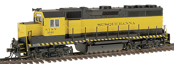 Atlas - EMD GP40 Low Nose - Standard DC - Susquehanna #3040 (yellow, black) - 150-9737