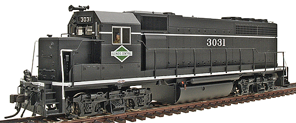Atlas - EMD GP40 Low Nose - Standard DC - Illinois Central #3031 (black, white w/green Diamond ...