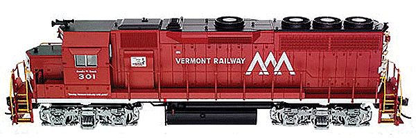 Atlas - EMD GP40 Low Nose - Standard DC - Master(R) - Vermont Railway #301 (red, white, black ...