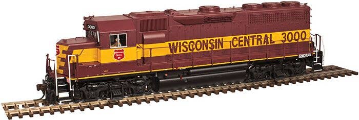 Atlas - EMD GP40 Low Nose - Standard DC - Master(R) Silver - Wisconsin Central #3000 (maroon ...