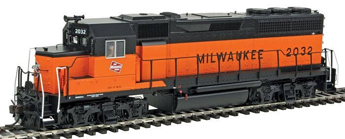 Atlas - EMD GP40 Low Nose w/Sound & DCC - Master(R) Gold - Milwaukee Road #2032 (orange, black ...