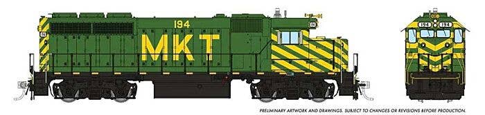 Rapido - EMD GP40 - Standard DC - Missouri-Kansas-Texas #194 (green ...
