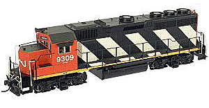Atlas - EMD GP40 - Standard DC - Master(R) - Canadian National #9309 (red, gray, black) Low Nose ...