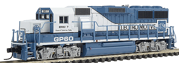 Life-Like - EMD GP60 - Standard DC - PROTO N(TM) - Electro Motive Division #7 (blue, white ...