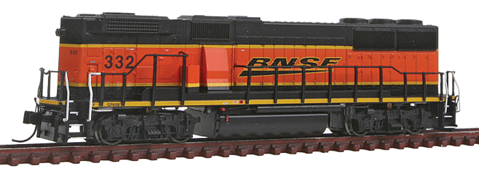 Fox Valley - EMD GP60B - Standard DC - BNSF Railway #332 (orange, black ...