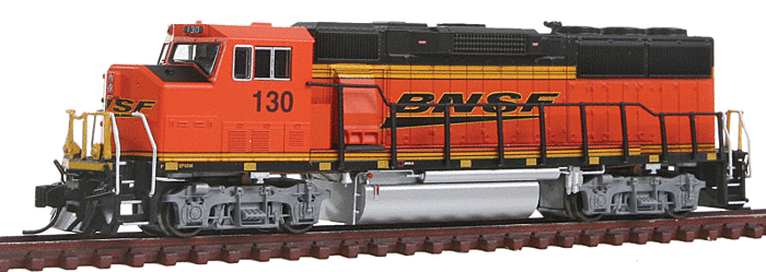 Fox Valley - EMD GP60M - Standard DC - BNSF Railway #130 (orange, black ...