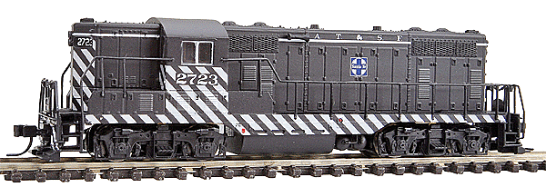 Atlas - EMD GP7 Phase I - Standard DC - Santa Fe #2723 (black, silver ...