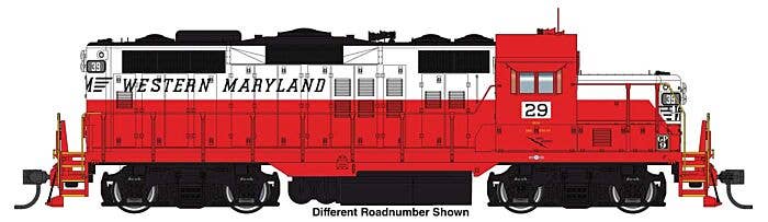 Walthers - EMD GP9 Phase II - LokSound 5 Sound and DCC - Western Maryland #32 - Red/White/Black ...