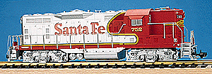 USA - EMD GP9 - Standard DC - Santa Fe (silver, red) - 748-22107