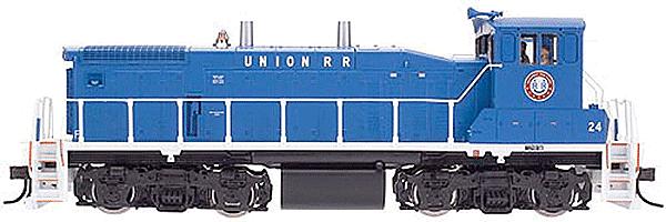 Atlas - EMD MP15DC - Standard DC - Master(R) Series Silver - Union Railroad #24 (blue, white) w ...