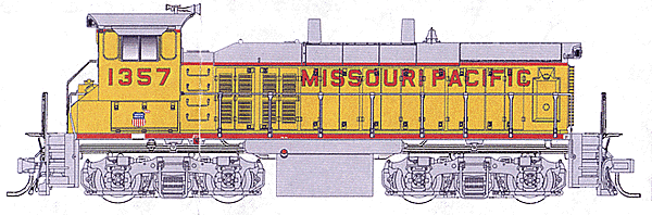 Atlas - EMD MP15DC w/Sound & DCC - Master(R) Series Gold - Missouri Pacific #1357 (yellow, gray ...