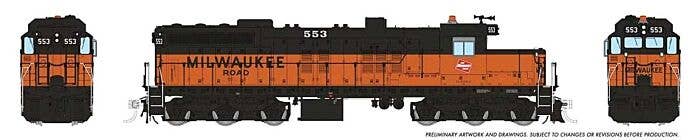 Rapido - EMD SD10 Low Nose - ESU LokSound and DCC - Milwaukee Road #553 (orange, black ...