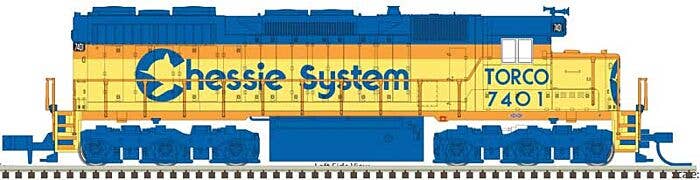 Atlas - EMD SD35 Low Nose - Standard DC - Master(R) Silver - Chessie System TORCO 7802 (yellow ...