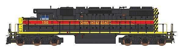 Intermount - EMD SD38-2 - Standard DC - Iowa Interstate (black, red, yellow) - 85-693310