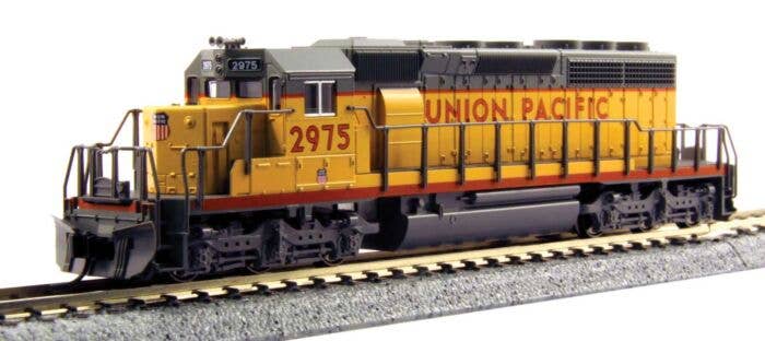 Kato - EMD SD40-2 Early Production - DCC - Union Pacific #3214 (Armour Yellow, gray, red Frame ...