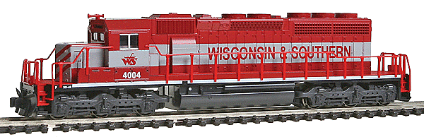 Kato - EMD SD40-2 Early Production - Standard DC - Wisconsin & Southern #4004 (red, silver ...