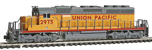 Kato - EMD SD40-2 Early Production - Standard DC - Union Pacific #2975 (Armour Yellow, gray, red ...