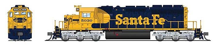 BLI - EMD SD40-2 Low-Nose - Sound and DCC - Paragon4(TM) - Santa Fe #5056 (Warbonnet, blue ...
