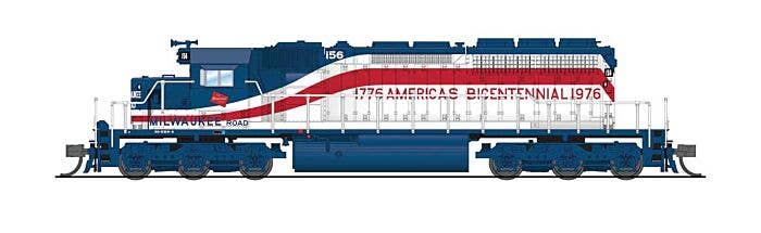 BLI - EMD SD40-2 Low Nose - Sound and DCC - Paragon4 - Milwaukee Road #156 (Bicentennial, white ...