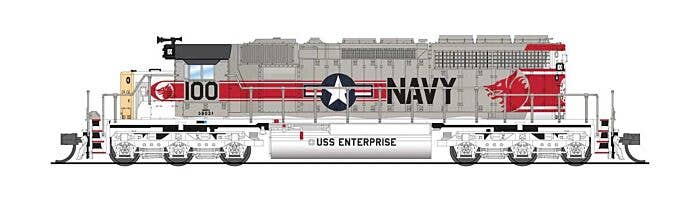 BLI - EMD SD40-2 Low Nose - Sound and DCC - Paragon4 - US Navy #100 (Fantasy Scheme, silver, red ...