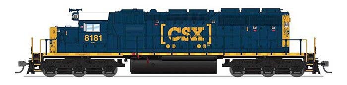 BLI - EMD SD40-2 Low Nose - Sound and DCC - Paragon4(TM) - CSX 8181 (blue, yellow, Boxcar Logo ...
