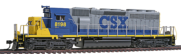 BLI - EMD SD40-2 Low Nose w/Sound - Standard DC - Blue Line(TM) - CSX ...