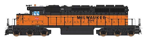 Intermount - EMD SD40-2 - Standard DC - Milwaukee Road (orange, black) - 85-69389