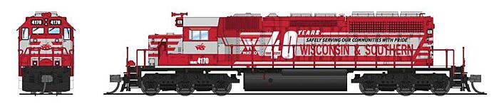 BLI - EMD SD40-2 - Standard DC - Stealth - Wisconsin & Southern #4170 ...