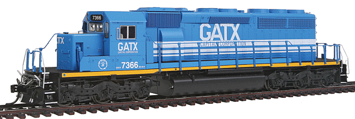 Intermount - EMD SD40-2 w/DCC - GATX Leasing (blue, white Stripes, 7300 ...