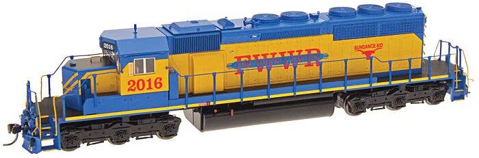 Intermount - EMD SD40-2 w/DCC - Fort Worth & Western (yellow, blue, red) - 85-49358