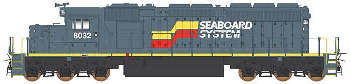 Intermount - EMD SD40-2 w/DCC - Seaboard System (gray, red, yellow, white) - 85-49362