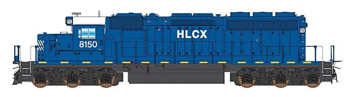 Intermount - EMD SD40-2 w/DCC - Helm Leasing HLCX (blue, white) - 85-49376