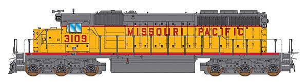 Intermount - EMD SD40-2 w/DCC - Union Pacific (Armour Yellow, gray, red, Missouri Pacific ...