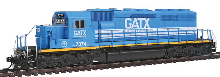 Intermount - EMD SD40-2 w/LokSound & DCC - GATX Leasing (blue, white Stripes, 7300 Series ...